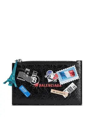 Balenciaga Cash Large Long Coin And Card Holder - Black/multicolor