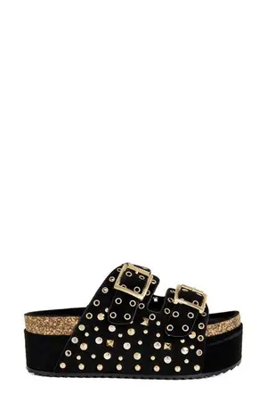 AZALEA WANG Kaegan Platform Sandal - Black