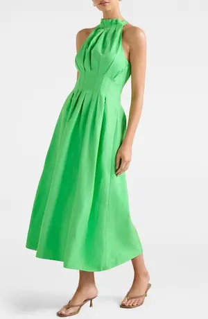 EVER NEW Miller Pleated Midi Dress