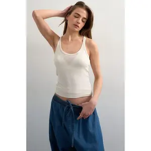 Topshop Ribbed Racerback Tank