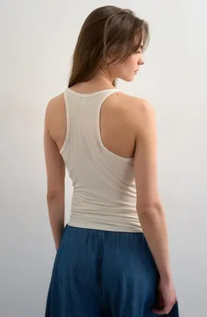 Topshop Ribbed Racerback Tank