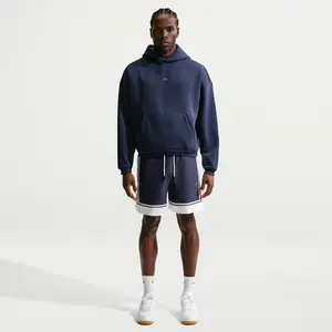 Nike Standard Issue Therma-fit Brushed Basketball Pullover Hoodie - Blue