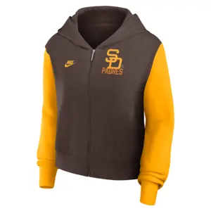 Nike San Diego Padres Cooperstown Mlb Full-zip Hoodie - Brown