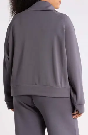 Spanx Airessentials Half Zip Sweatshirt - Dark Slate