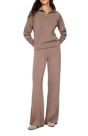 Spanx Airessentials Half Zip Sweatshirt - Ironstone
