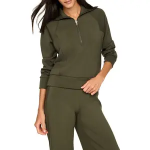 Spanx SPANX® Airessentials Half Zip Sweatshirt Monstera
