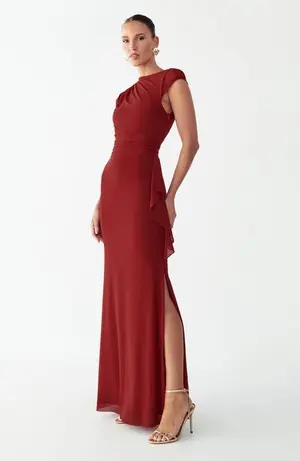 BWLDR Howard Maxi Dress - Rust