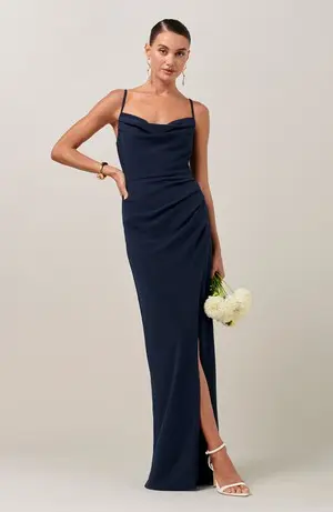BWLDR Gemma Midi Dress - Navy Blue