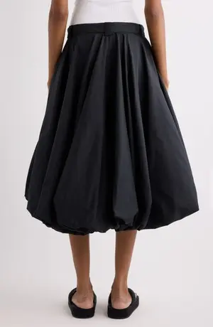 Balenciaga Gathered Technical Taffeta Balloon Shorts - Black