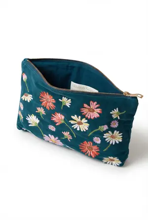 ELIZABETH SCARLETT Wildflower Velvet Pouch