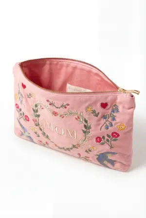 ELIZABETH SCARLETT Earth Goddess Mom Velvet Everyday Pouch