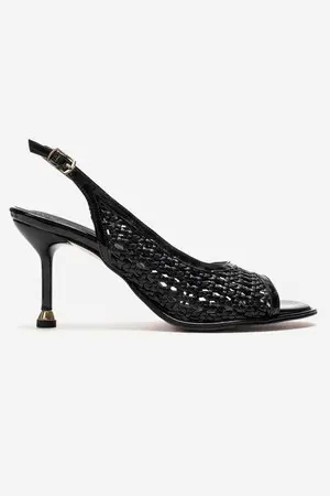 PROLOGUE SHOES Bonito Stiletto Sandal - Black
