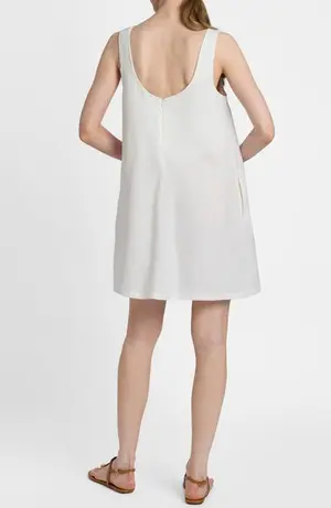 Santorelli Jaclyn Sleeveless Shift Dress - Creme