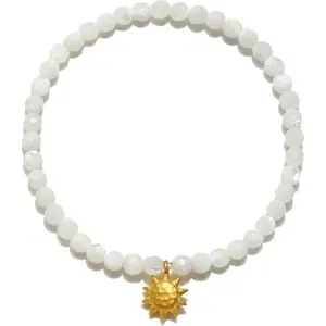 SATYA JEWELRY Dawning Wisdom Mother Of Pearl Sun Bracelet - White