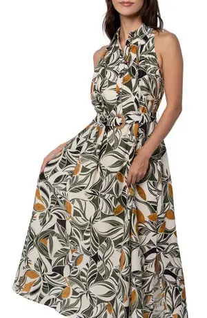 CIEBON Hattie Floral Sleeveless Shirt Dress