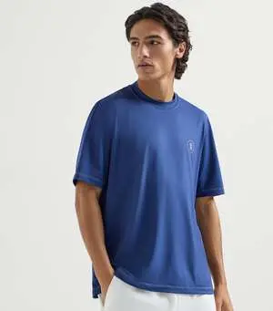 Brunello Cucinelli Technical Crest T-shirt - Blue
