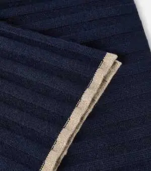 Brunello Cucinelli Cashmere Ribbed Scarf - Blue