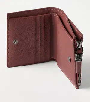 Brunello Cucinelli Leather Bifold Wallet - Red