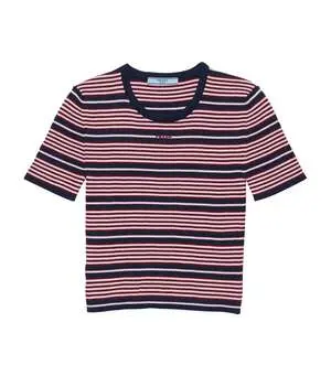 Prada Stretch-cotton Striped T-shirt
