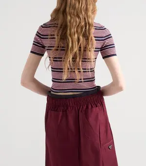 Prada Stretch-cotton Striped T-shirt