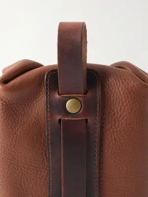 BLEU DE CHAUFFE Zazou Full-grain Leather Wash Bag