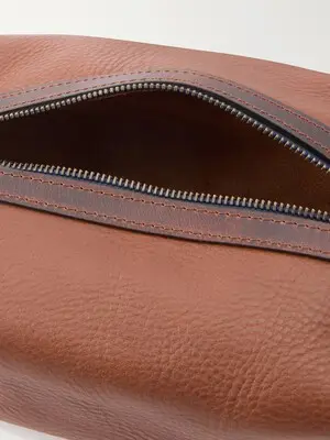 BLEU DE CHAUFFE Zazou Full-grain Leather Wash Bag
