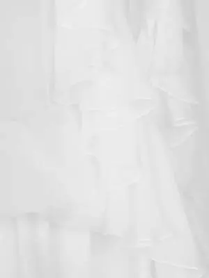 Dolce & Gabbana Silk Shirt With Ruffles - White