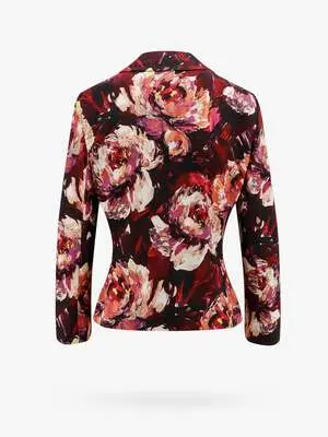 Dolce & Gabbana Cady Blazer With Peonie Flower Print