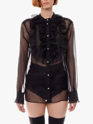 Dolce & Gabbana Organza Shirt - Black