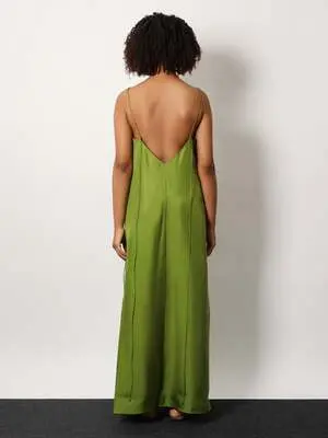 RÓHE Silk Dress With Lace Details