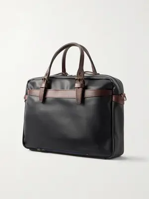 BLEU DE CHAUFFE Ledger Full-grain Leather Briefcase