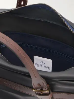BLEU DE CHAUFFE Ledger Full-grain Leather Briefcase