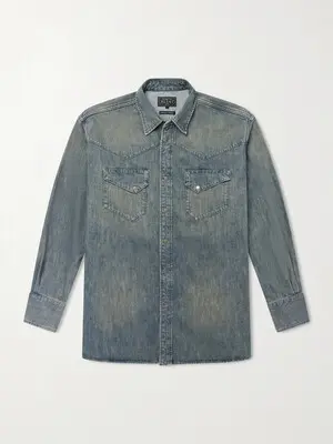 BEAMS Western Double Dye Denim Shirt