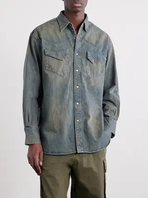 BEAMS Western Double Dye Denim Shirt