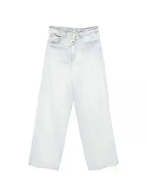RIVINGTON ROI REBIS Light Bleached Wide Leg Jeans