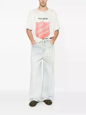 RIVINGTON ROI REBIS Light Bleached Wide Leg Jeans