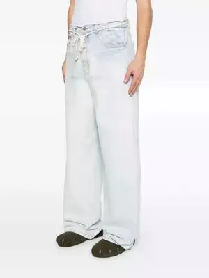 RIVINGTON ROI REBIS Light Bleached Wide Leg Jeans