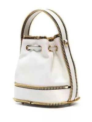 Moschino Leather Bucket Bag With Exposed-zip Detail