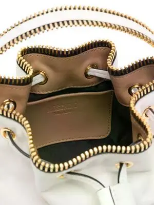 Moschino Leather Bucket Bag With Exposed-zip Detail