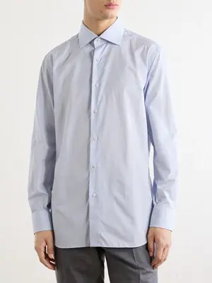 Brioni Striped Cotton-poplin Shirt