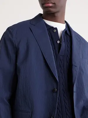 BEAMS 3b Anywhere Seersucker Blazer