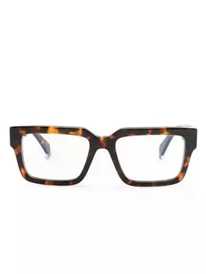 Off-White Tortoiseshell-effect Square-frame Glasses