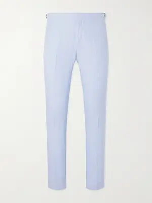 Orlebar Brown Griffon Straight-leg Linen Trousers - Blue