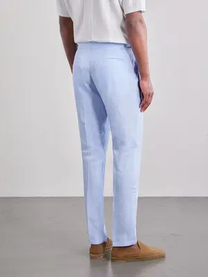 Orlebar Brown Griffon Straight-leg Linen Trousers - Blue