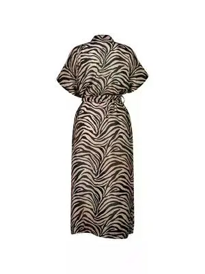 PARAMIDONNA Aria Zebra-print Beach Dress