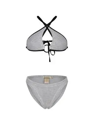 PARAMIDONNA Samantha Textured Two Piece Swimsuit - Grey