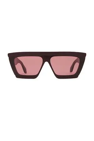 Alaïa Flat Top Sunglasses - Red