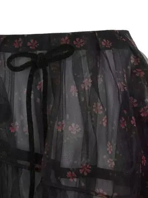 Simone Rocha Floral Embroidered Skirt