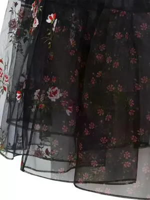 Simone Rocha Floral Embroidered Skirt