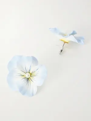 JENNIFER BEHR Viletta Gold-tone Pearl Earrings - Blue